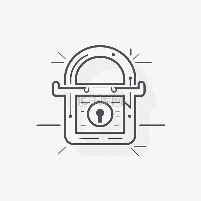 挂锁符号的矢量轮廓设计图标素材图片免费下载-千库网
