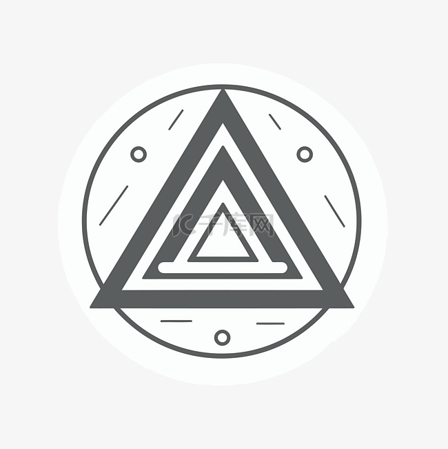 圆圈中的三角形符号 向量素材图片免费下载-千库网