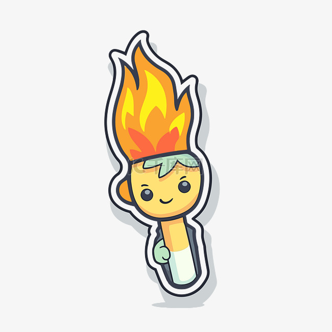 可爱的小火焰 fehin 卡通人物剪贴画 向量素材图片免费下载-千库网