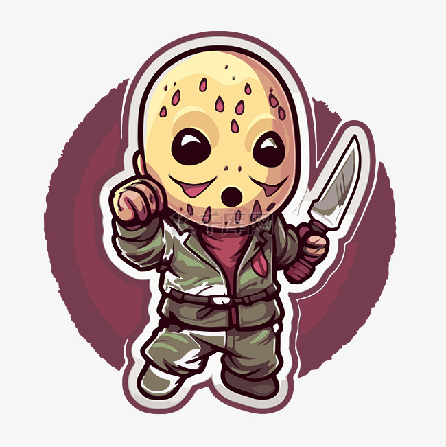 迈克吉尔德 Mike Gilder 的《十三号星期五》杰里米贴纸 向量素材图片免费下载-千库网