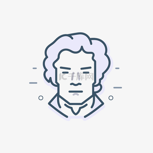 一个男人卡通图标的肖像 向量素材图片免费下载-千库网