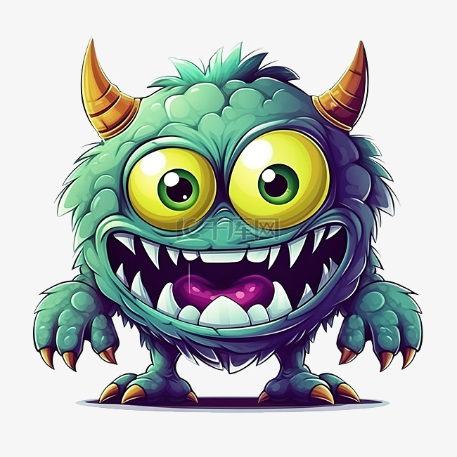可怕的卡通怪物素材图片免费下载-千库网