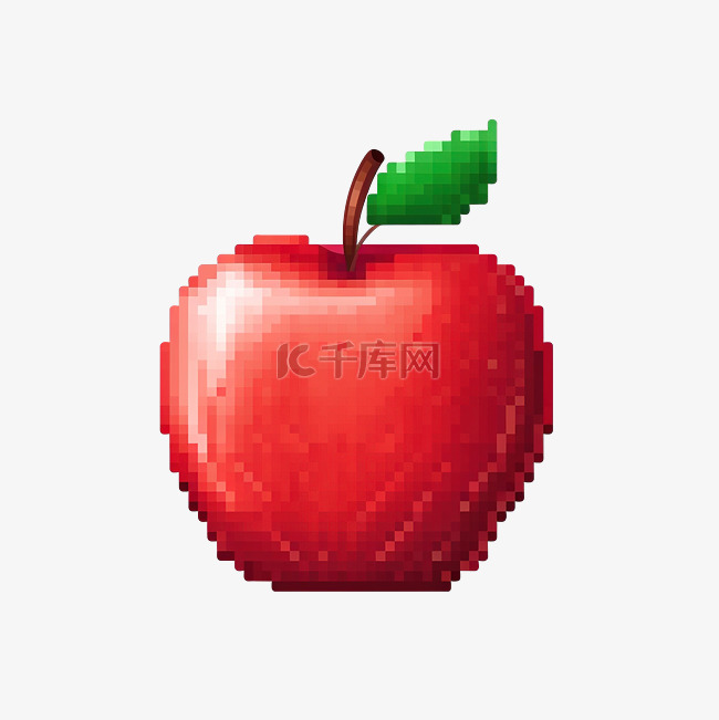 苹果像素艺术素材图片免费下载-千库网