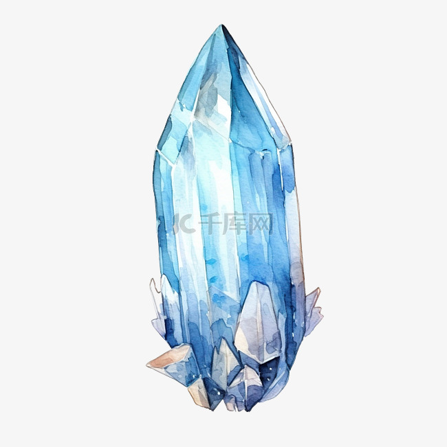 水晶 oade 的水彩插图素材图片免费下载-千库网