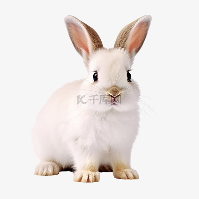 白色兔子 PNG素材图片免费下载-千库网