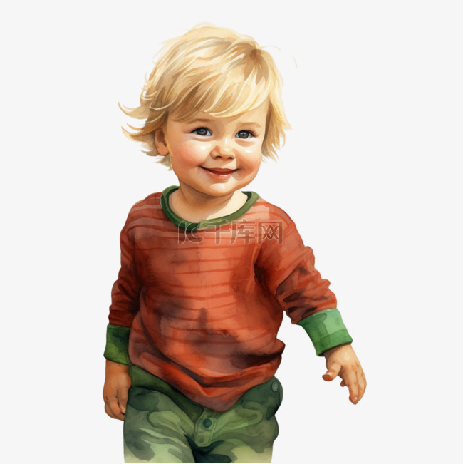 质感外国小孩元素立体免抠图案素材图片免费下载-千库网