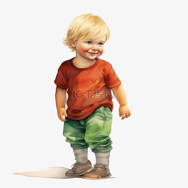 特色外国小孩元素立体免抠图案素材图片免费下载-千库网