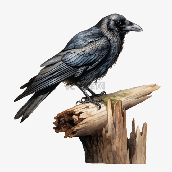 黑鸟动物元素立体免抠图案矢量素材图片免费下载-千库网
