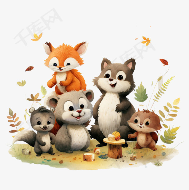 动漫动物元素立体免抠图案素材图片免费下载-千库网