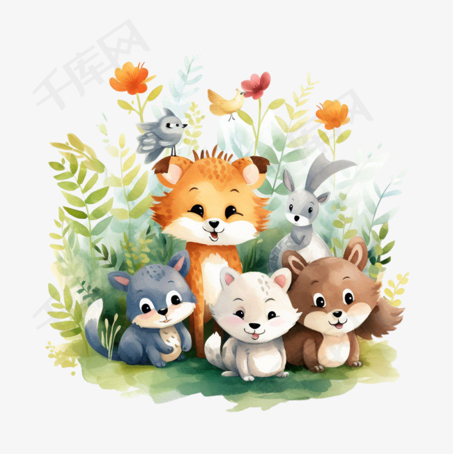 动漫动物元素立体免抠图案素材图片免费下载-千库网