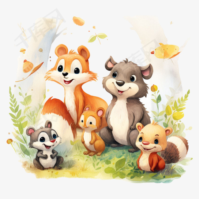 动漫动物元素立体免抠图案素材图片免费下载-千库网