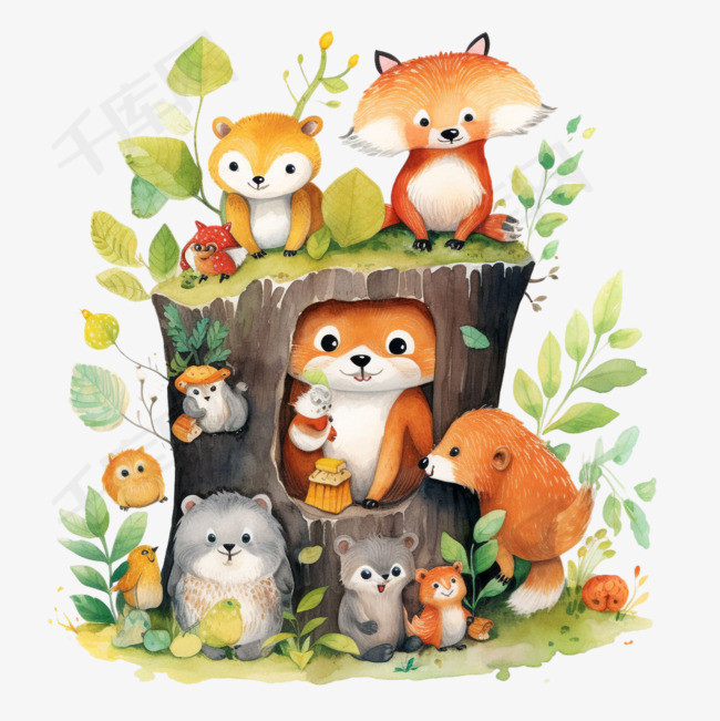 动漫动物元素立体免抠图案素材图片免费下载-千库网