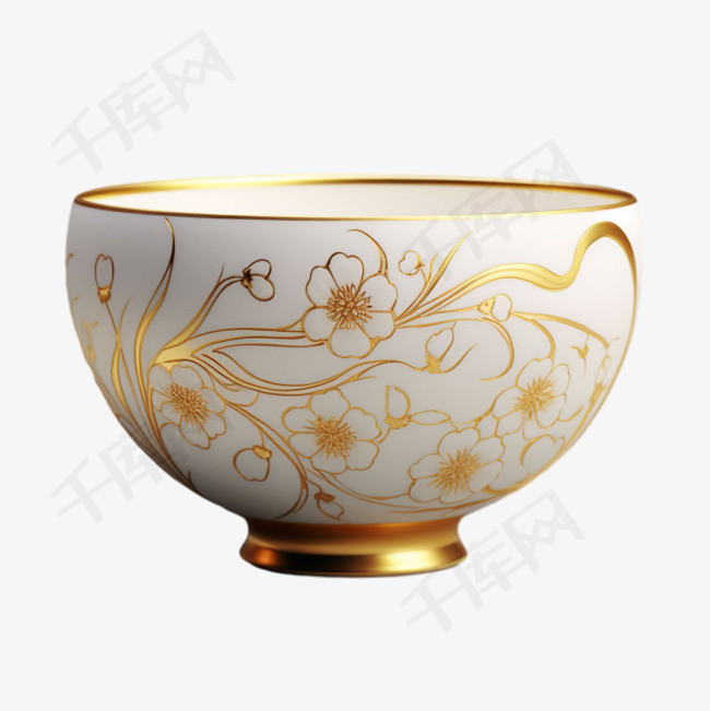 浮雕瓷碗元素立体免抠图案素材图片免费下载-千库网