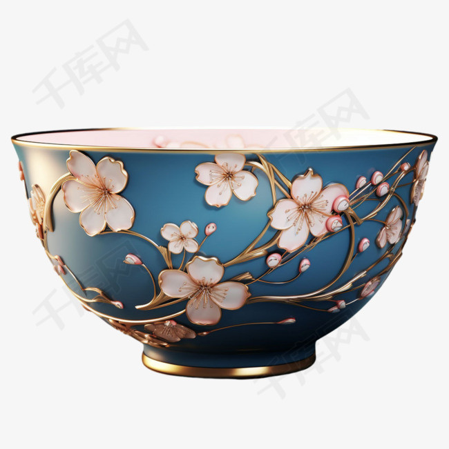 浮雕瓷碗元素立体免抠图案素材图片免费下载-千库网