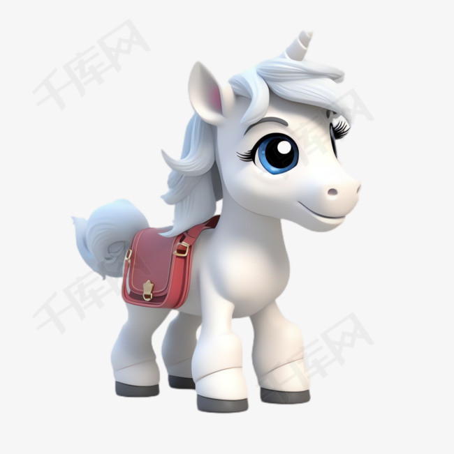 动漫小马元素立体免抠图案素材图片免费下载-千库网