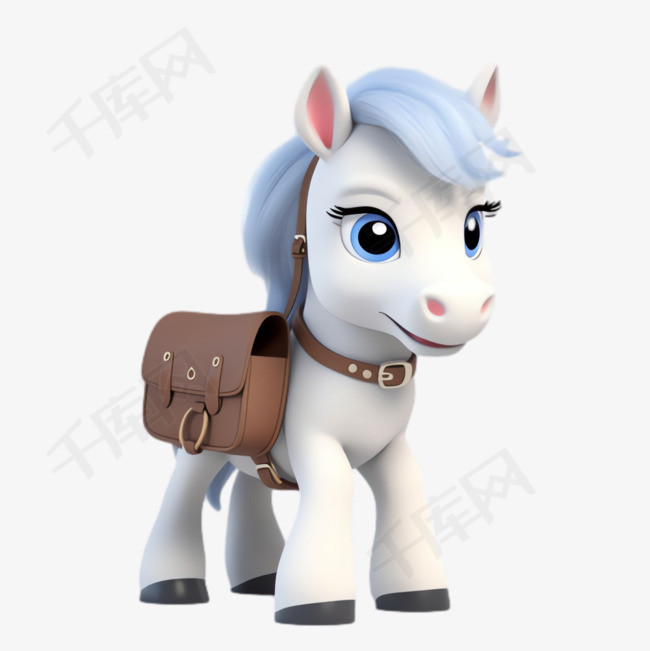 动漫小马元素立体免抠图案素材图片免费下载-千库网