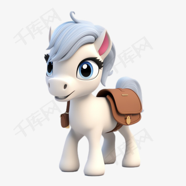 动漫小马元素立体免抠图案素材图片免费下载-千库网