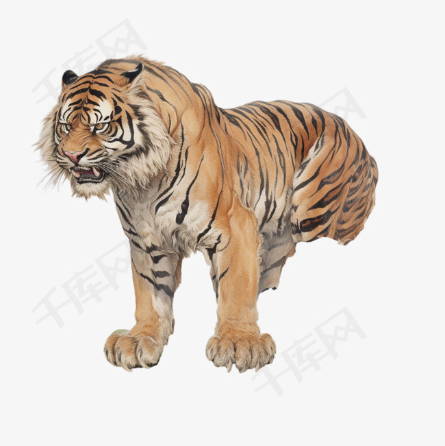 动物老虎元素立体免抠图案素材图片免费下载-千库网