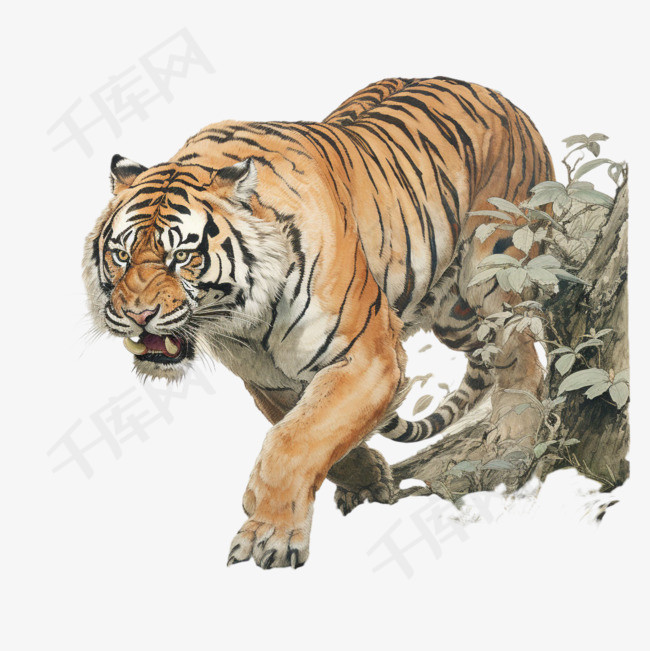 动物老虎元素立体免抠图案素材图片免费下载-千库网