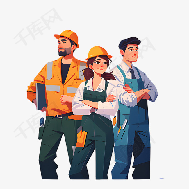 劳动节卡通手绘劳动者13png素材图片免费下载-千库网