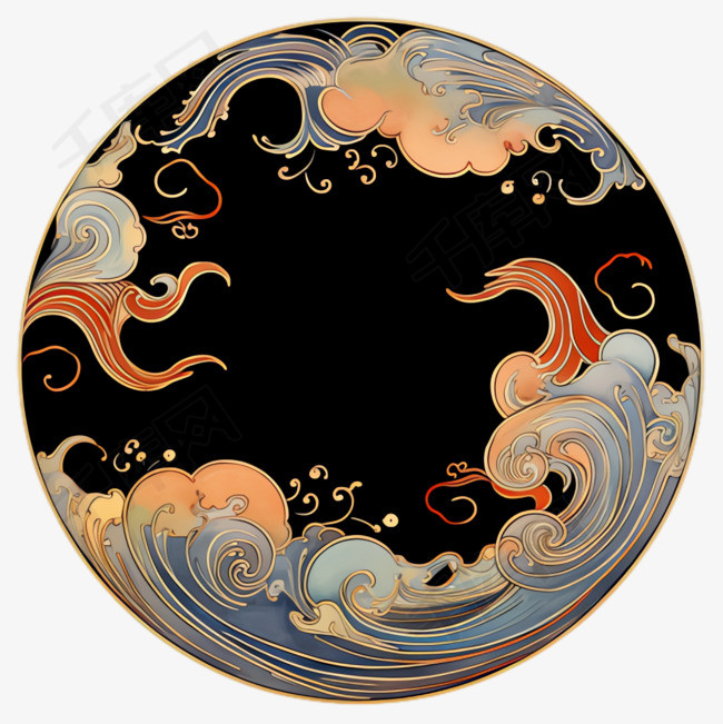 云朵古风元素立体免抠图案素材图片免费下载-千库网