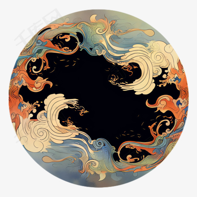 云朵古风元素立体免抠图案素材图片免费下载-千库网