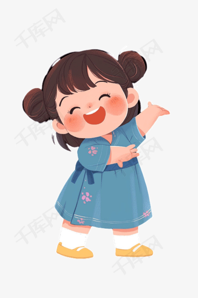 卡通可爱女孩手绘免抠元素素材图片免费下载-千库网