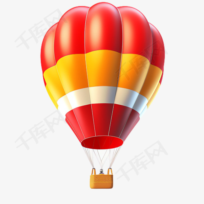 ai绘画红色热气球元素立体免抠图案素材图片免费下载-千库网
