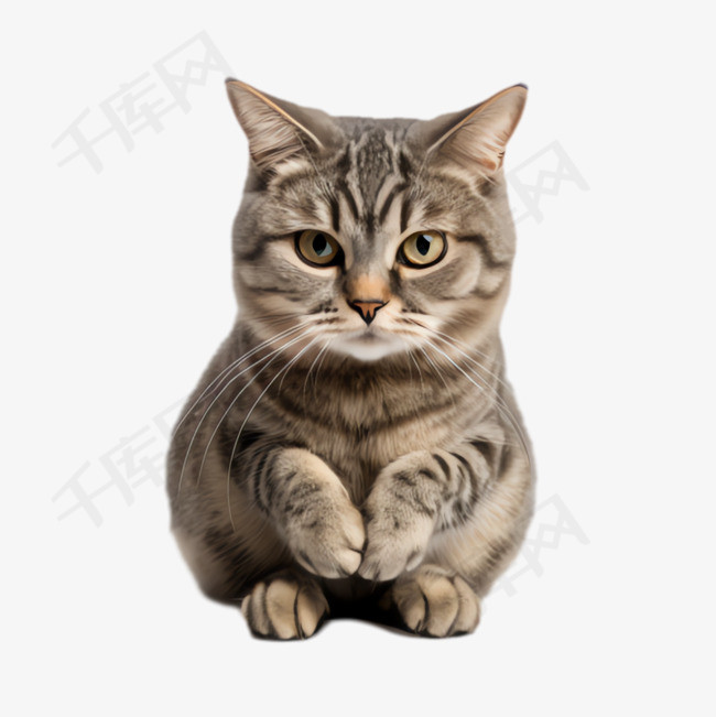 3d狸花猫动物元素立体免抠图案素材图片免费下载-千库网