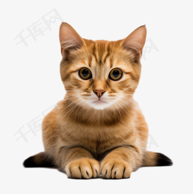 质感狸花猫动物元素立体免抠图案素材图片免费下载-千库网