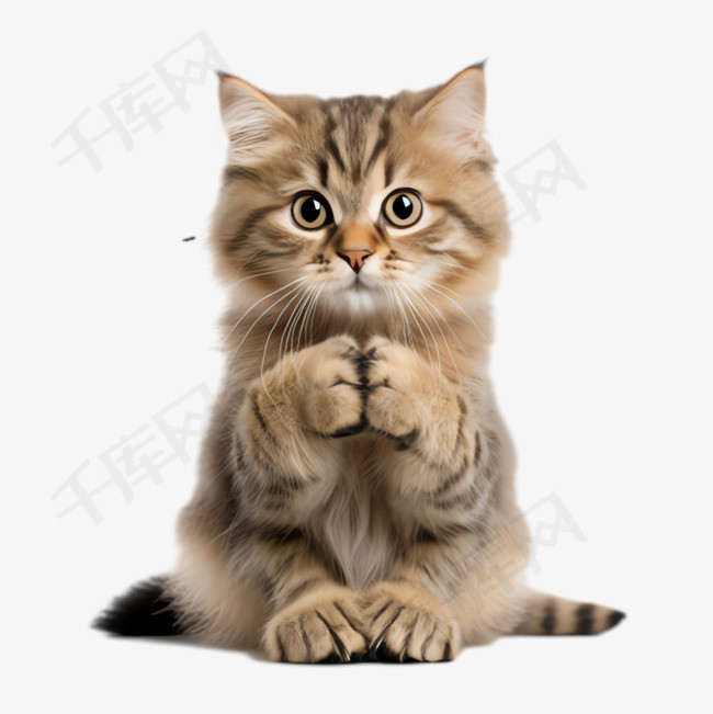 特色狸花猫动物元素立体免抠图案素材图片免费下载-千库网