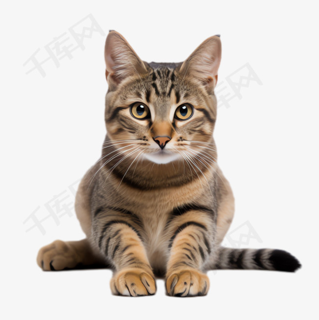 艺术狸花猫动物元素立体免抠图案素材图片免费下载-千库网