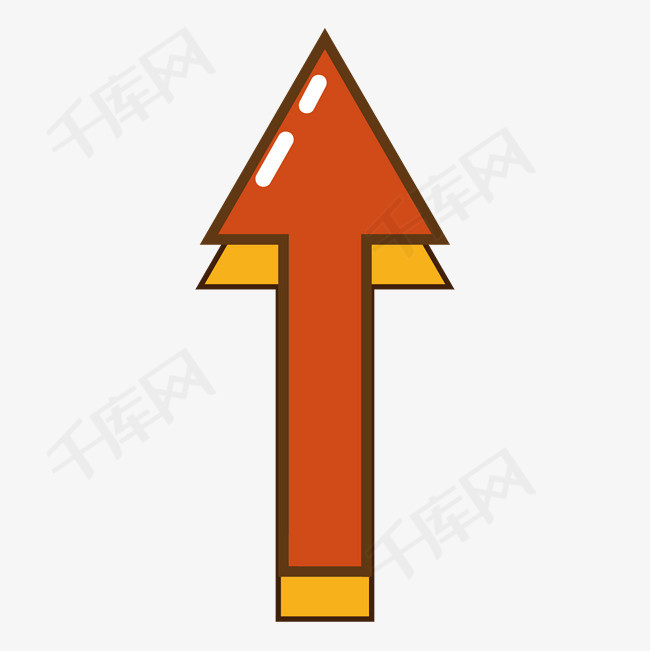 卡通可爱向上箭头设计素材图片免费下载-千库网