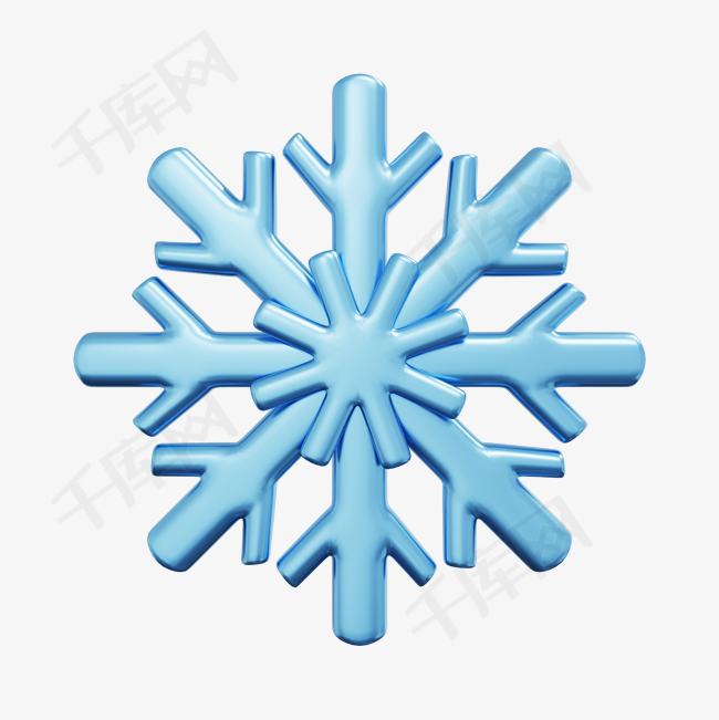 3D立体冰雪雪花元素冬天冬季素材图片免费下载-千库网