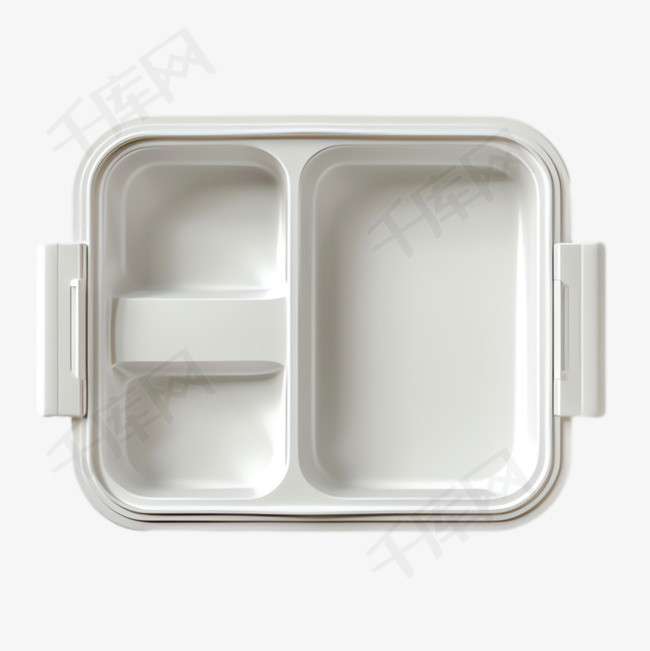 白色饭盒元素立体免抠图案ai素材图片免费下载-千库网