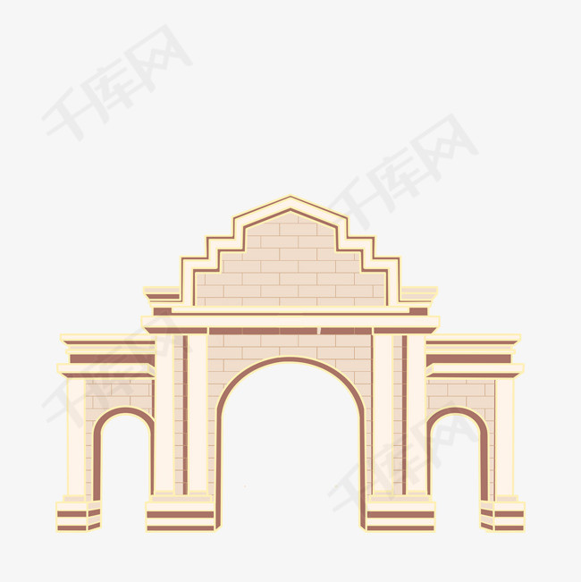 彩色卡通厦门旅游地标建筑厦门大学免抠元素素材图片免费下载-千库网