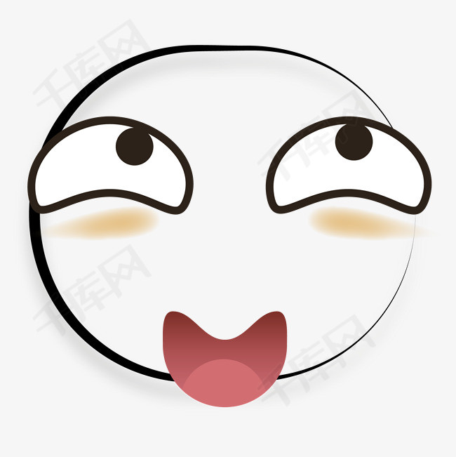 矢量白眼表情包素材图片免费下载-千库网