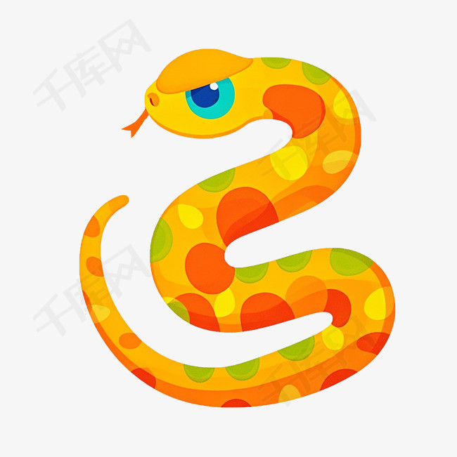蛇年蛇形生肖蛇十二生肖卡通PNG素材图片免费下载-千库网
