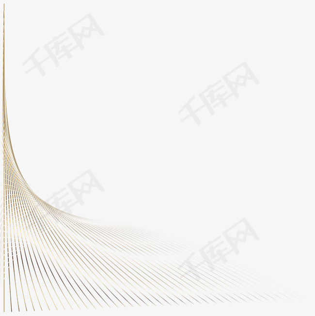 金色科技几何线条PNG素材图片免费下载-千库网