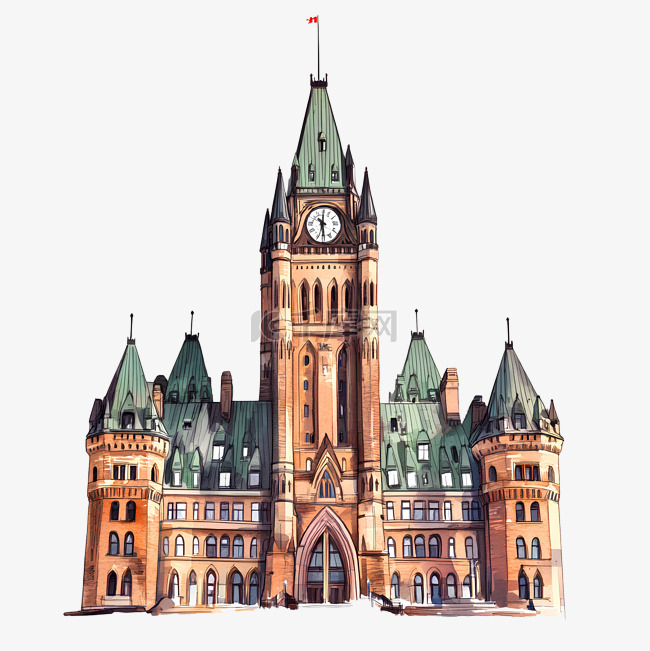 加拿大著名建筑地标旅游素材图片免费下载-千库网