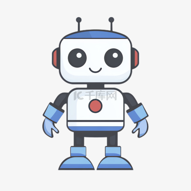 机器人简笔画ai元素立体免抠图案素材图片免费下载-千库网