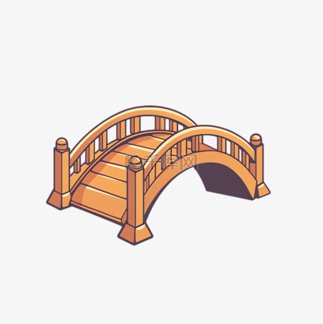 桥梁木桥卡通元素立体免抠图案素材图片免费下载-千库网