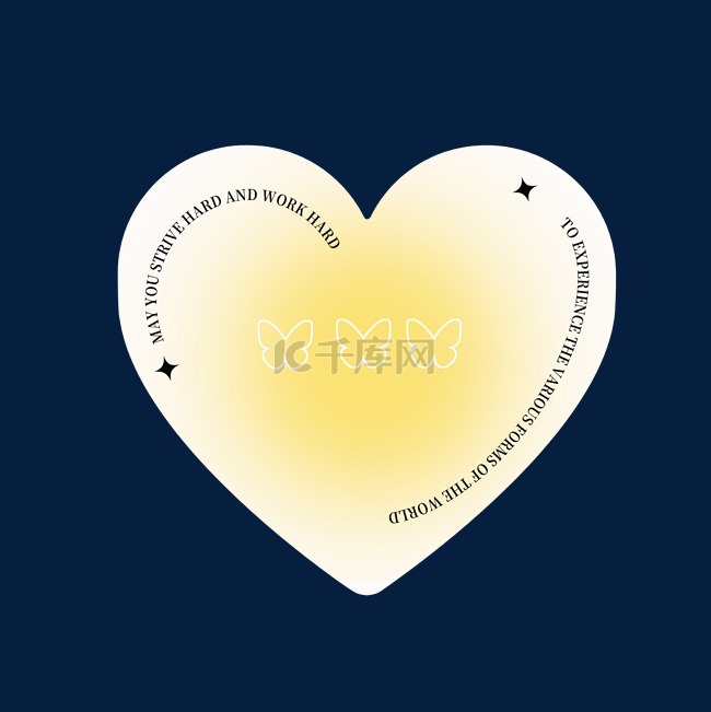 INS风英文字母爱心边框元素素材图片免费下载-千库网