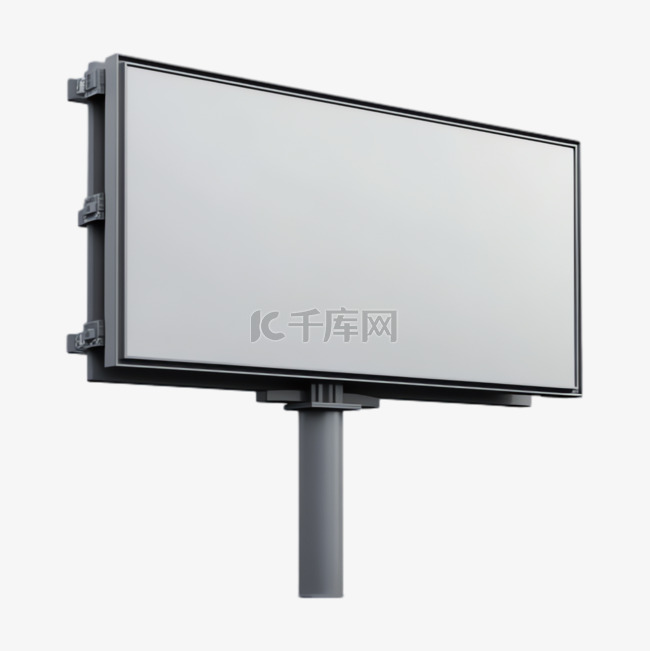 灰色广告牌数字艺术元素立体免抠图案素材图片免费下载-千库网