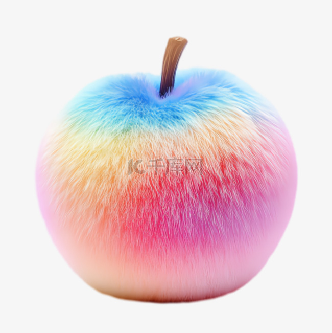 毛绒苹果ai元素立体免抠图案素材图片免费下载-千库网