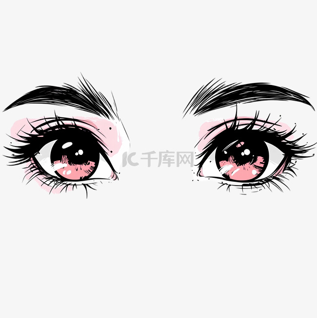 可爱的漫画卡通眼睛素材图片免费下载-千库网