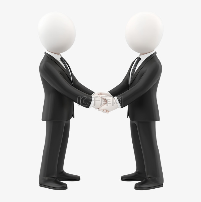 3d商业伙伴关系素材图片免费下载-千库网