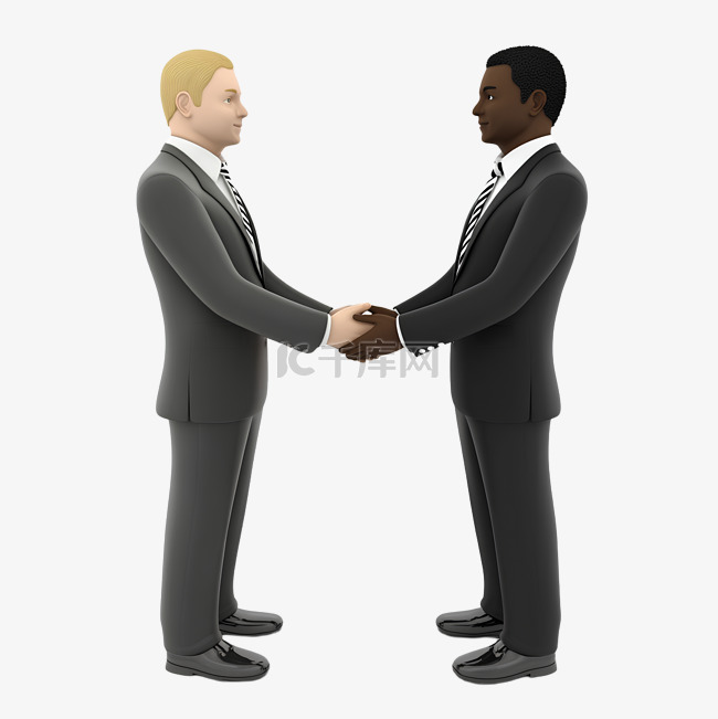 3d商业伙伴关系素材图片免费下载-千库网