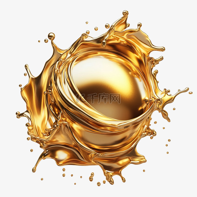 金色金属元素素材图片免费下载-千库网