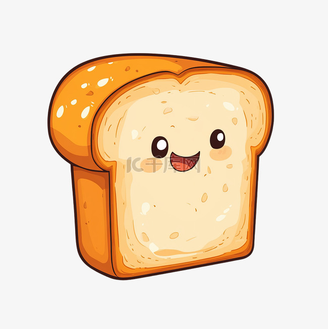 可爱的面包卡通元素素材图片免费下载-千库网